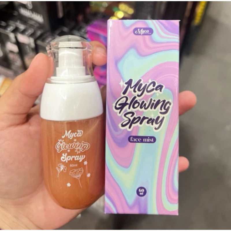 MYCA Glowing Spray Face Mist 60ml Make Up Fix Fixing Facial Setting Long Lasting Kiss Beauty ...