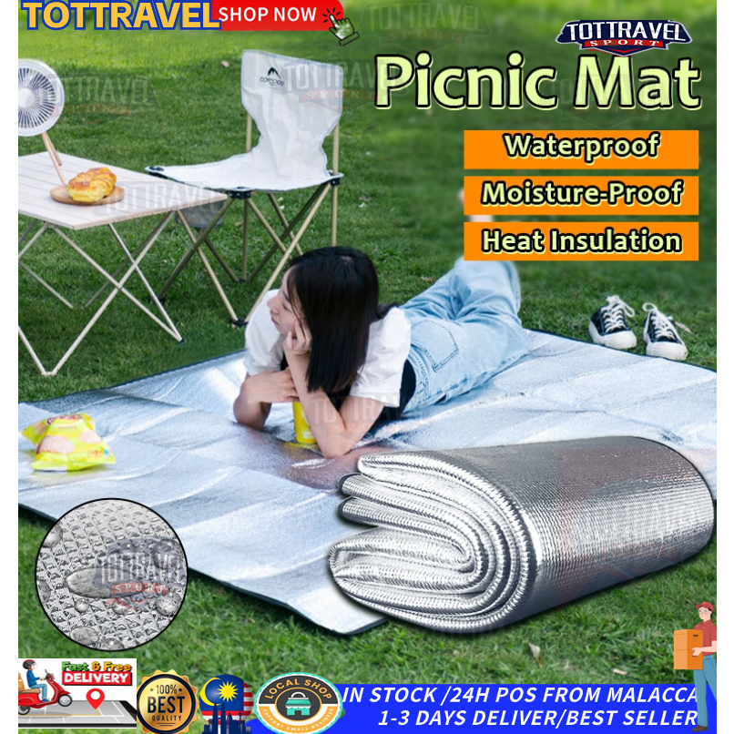 Waterproof Ground Mat Camping Double Sided Tikar Outdoor Hiking Beach ...