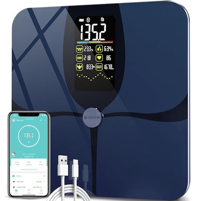 Lepu Bluetooth Digital Body Fat Weight Scale 15 Body Composition ...