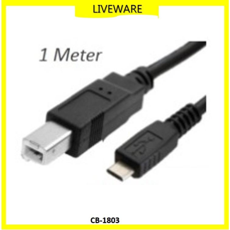 Micro 5 pin to Type B ( male to male) USB to Printer cable | Shopee ...