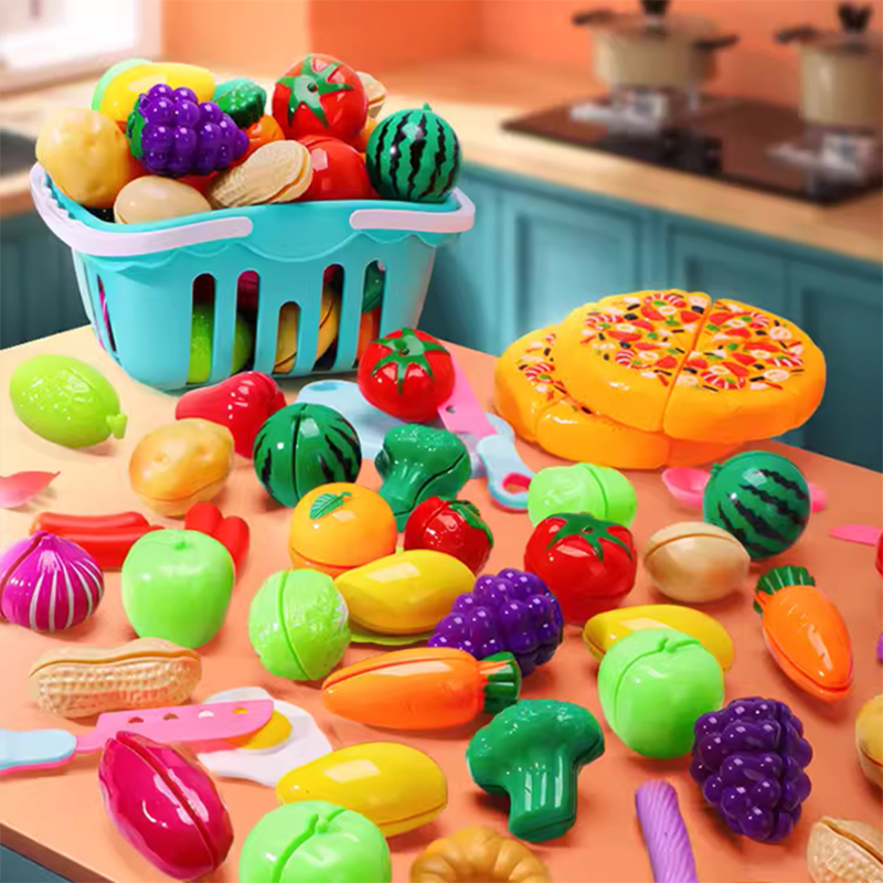 46 PCS Kid Cutting Fruit Play Set Children's Cooking Toys Game Fruit ...