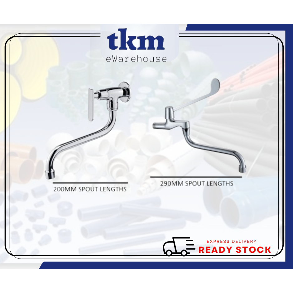 [TKM]CP BRASS CHROME WALL MOUNTED LONG BIB TAP WUDUK TAP ABLUTION TAP ...