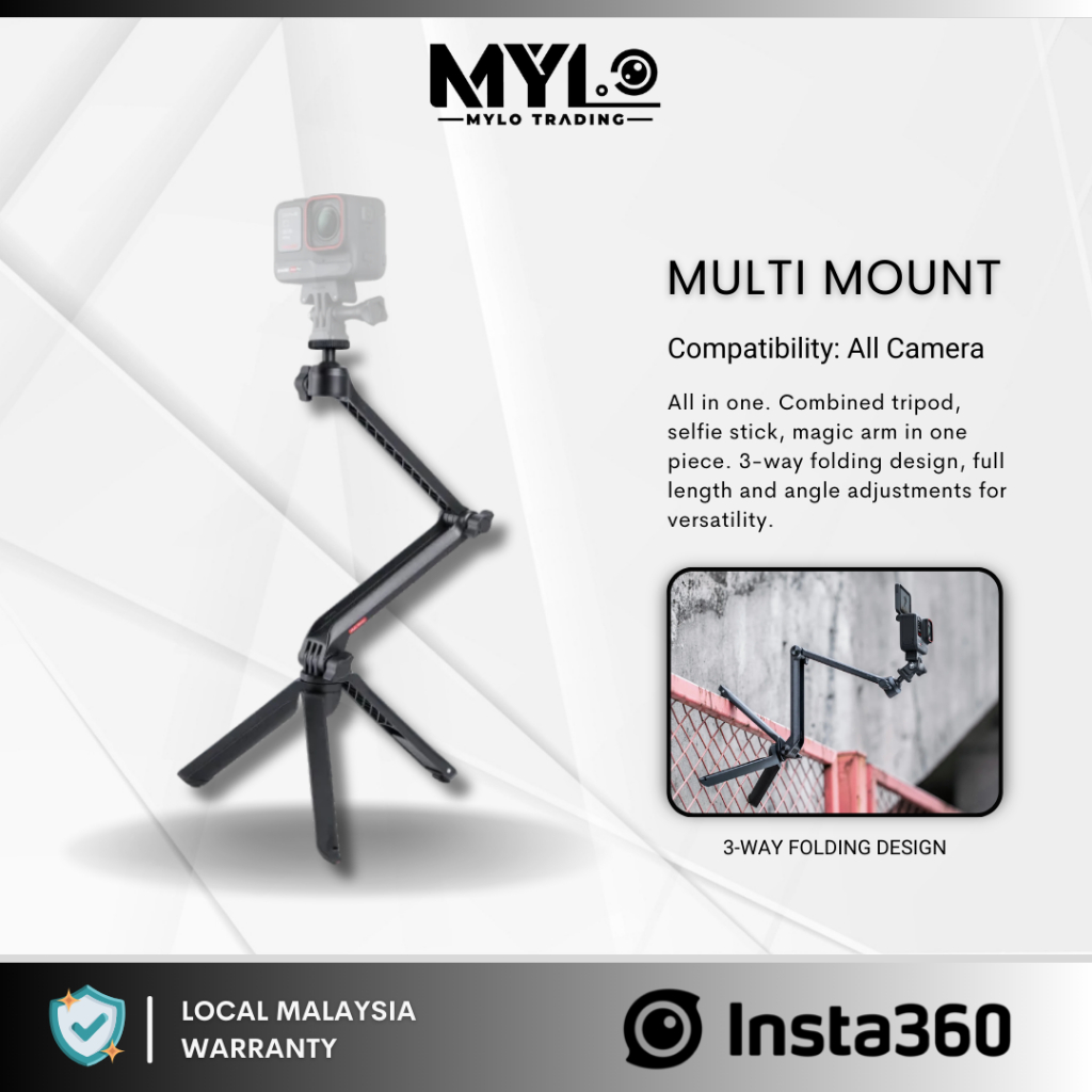 Insta360 Multi Mount for Insta360 Ace Pro | Ace | Link | GO 3 & GO 3S | ONE RS | GO 2 | ONE R ...