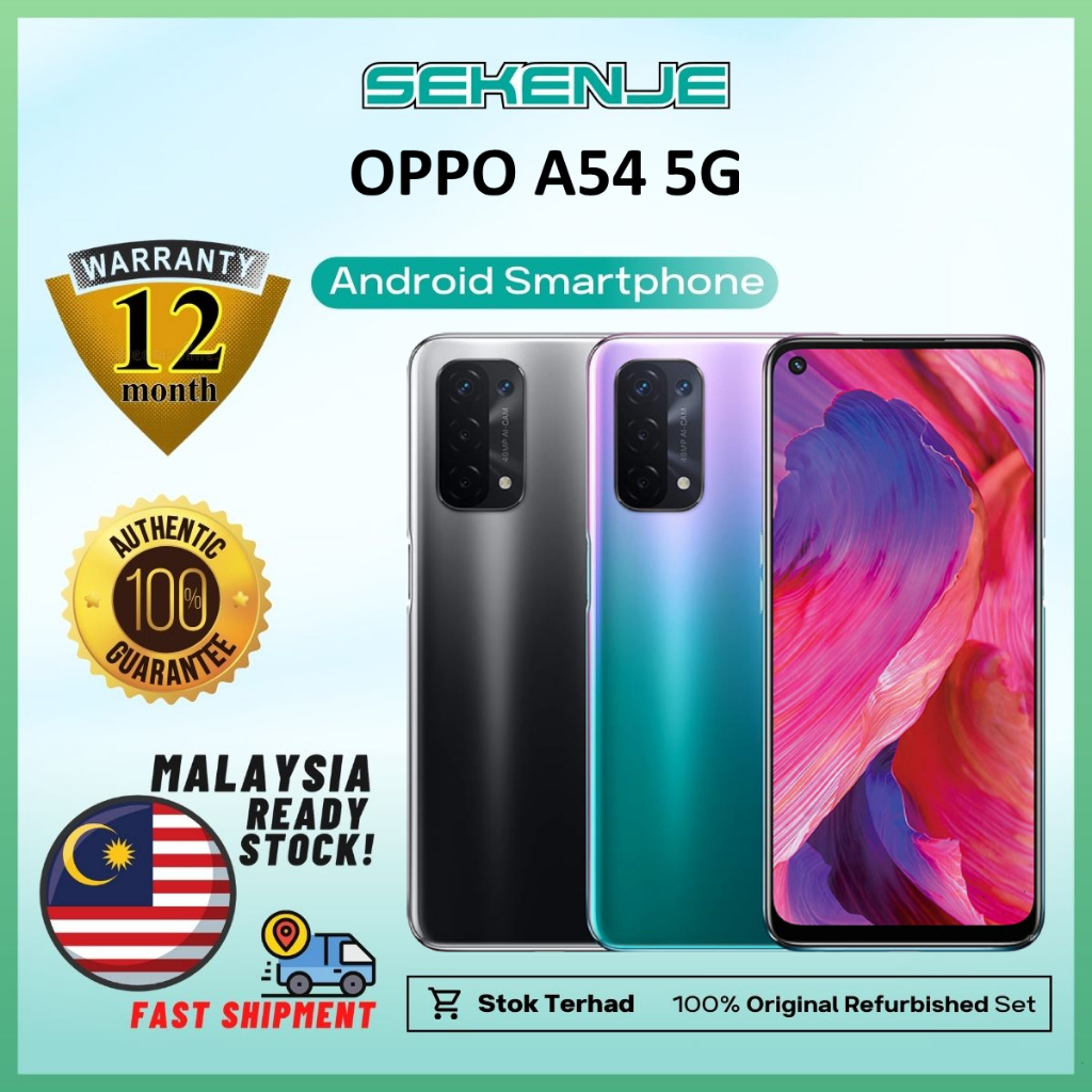OPPO A54 5G 64GB + 4GB RAM Android Smartphone Telefon Pintar 100% Original Secondhand Used ...