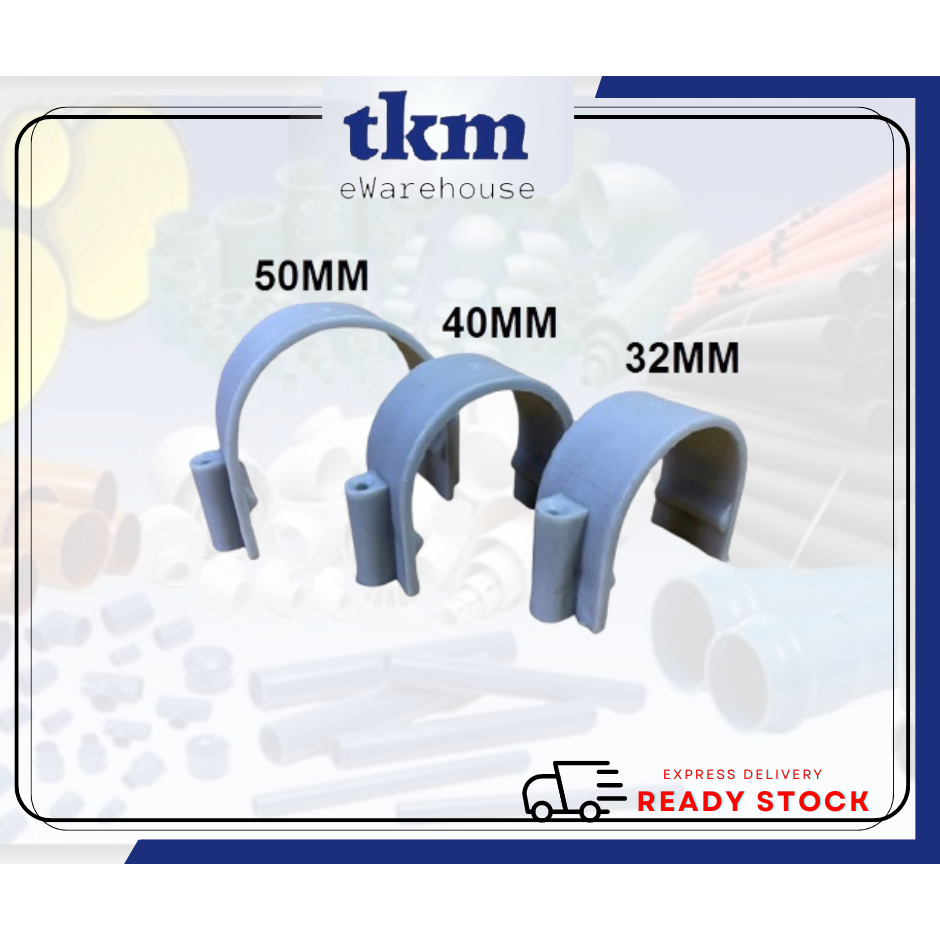 [TKM] PVC Home U Shaped Water Supply Tube Hose Pipe Holder Clamp Clip ...