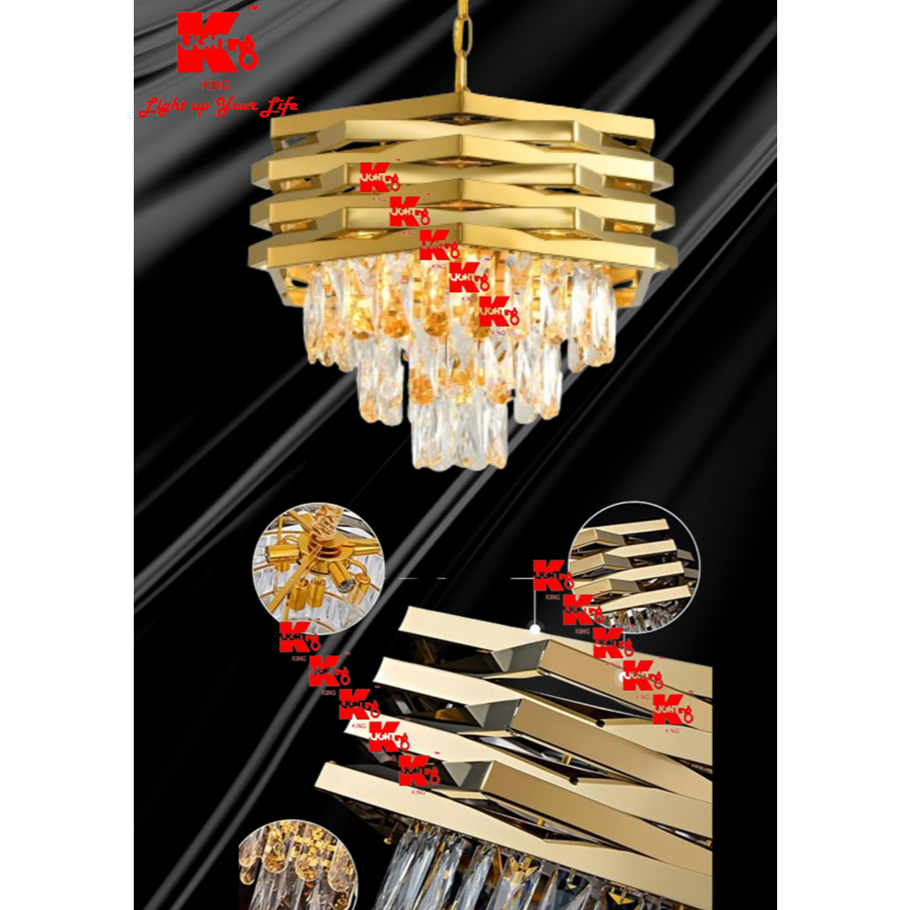 Moden Lampu Siling / Crystal Chandelier Ceiling Light Pendant Light ...