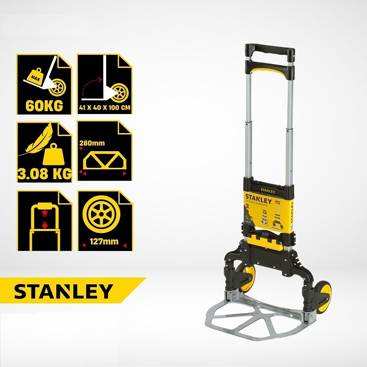 Stanley Portable & Foldable 2Wheels Hand Trolley 60kg | Shopee Malaysia