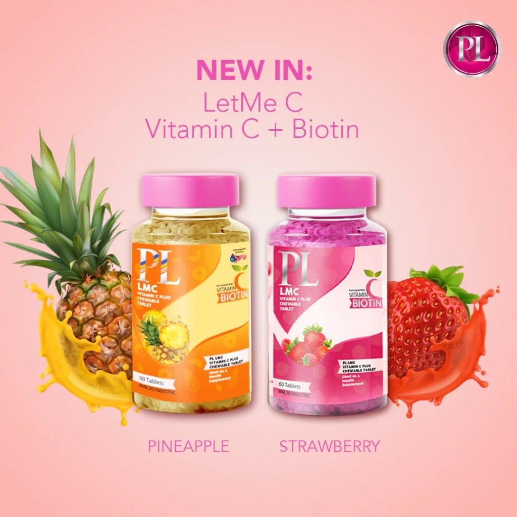 PL LMC 100% ORIGINAL HQ LET ME C VITAMIN C PINK LADY vitamin C Plus Strawberry & Pineapple ...
