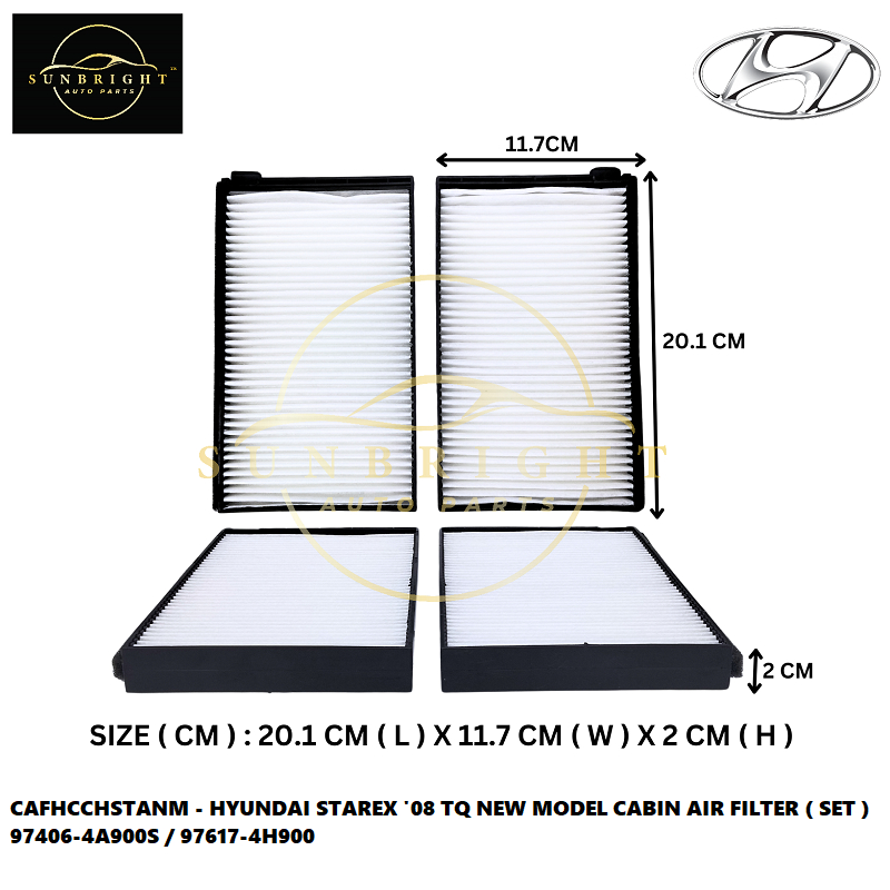 HYUNDAI STAREX '08 TQ NEW MODEL CABIN AIR FILTER ( SET ) 97406-4A900S ...
