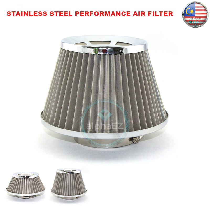 Stainless Steel High Flow Open Pod Air Intake Filter High Flow Washable ...