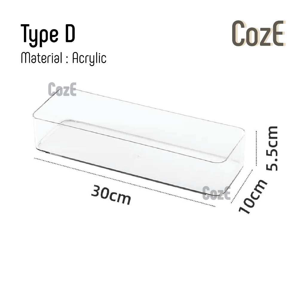 CozE Plastic Trays Storage Separation Box Muji Style Drawer Storage ...