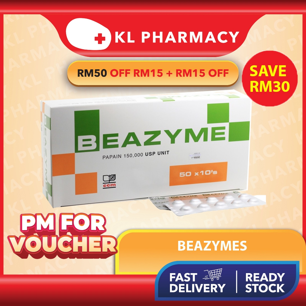 Beazyme Tablets Ubat Surut Bengkak 10 X50'S | Shopee Malaysia