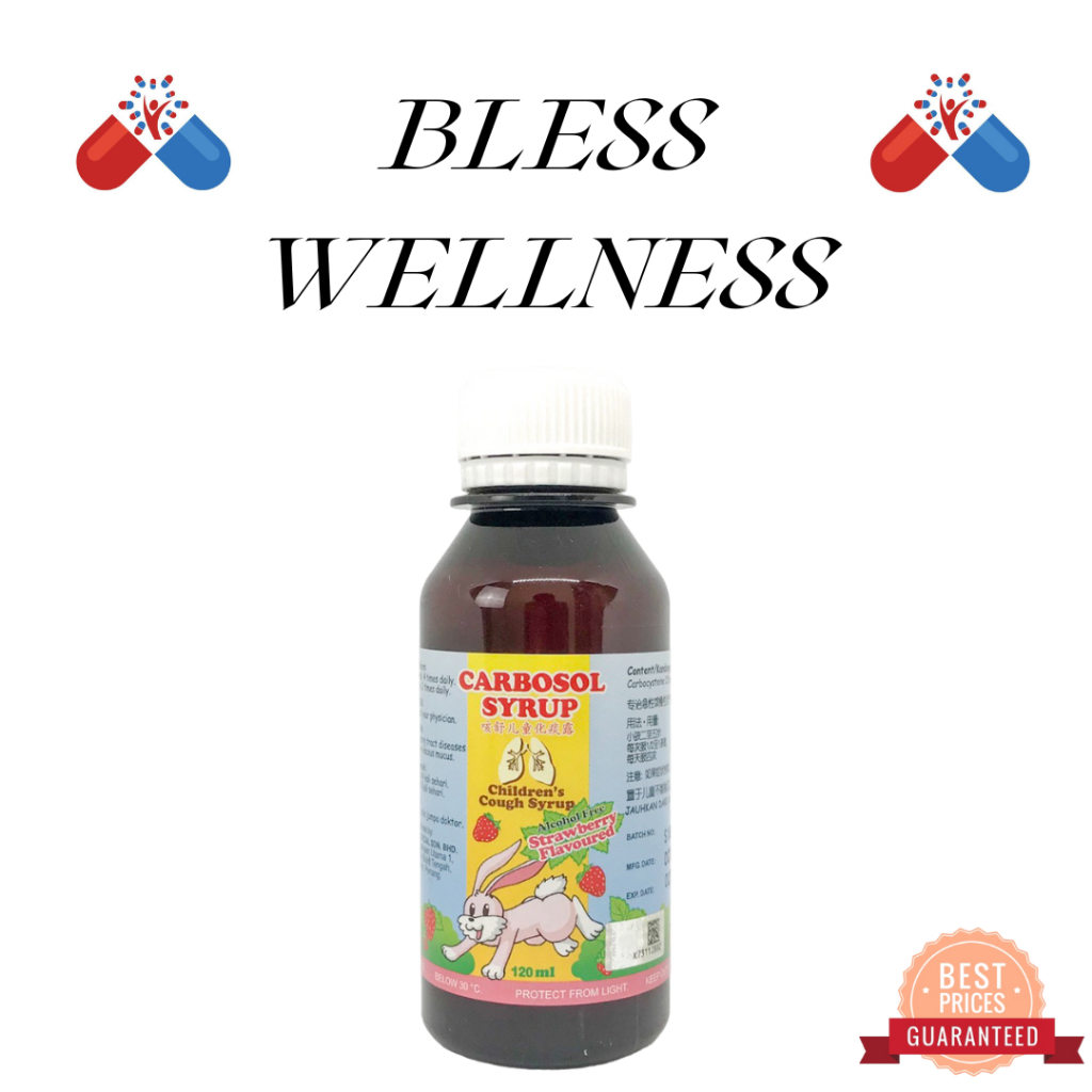 CARBOSOL CHILDREN COUGH SYRUP 125MG/5ML (STRAWBERRY) 120ML | Shopee ...