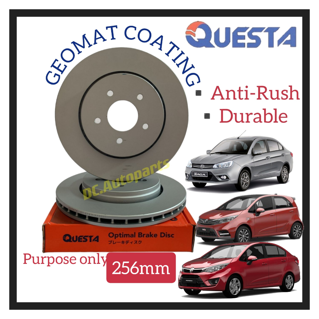 QUESTA FRONT BRAKE DISC ROTOR PROTON IRIZ PERSONA VVT SAGA VVT 2016 ...