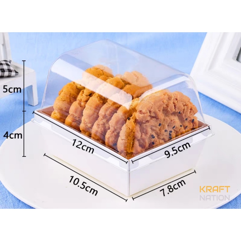 [BUNDLE] 50 PCS White Paper Rectangular Biscuit Box / Chromboloni Box ...
