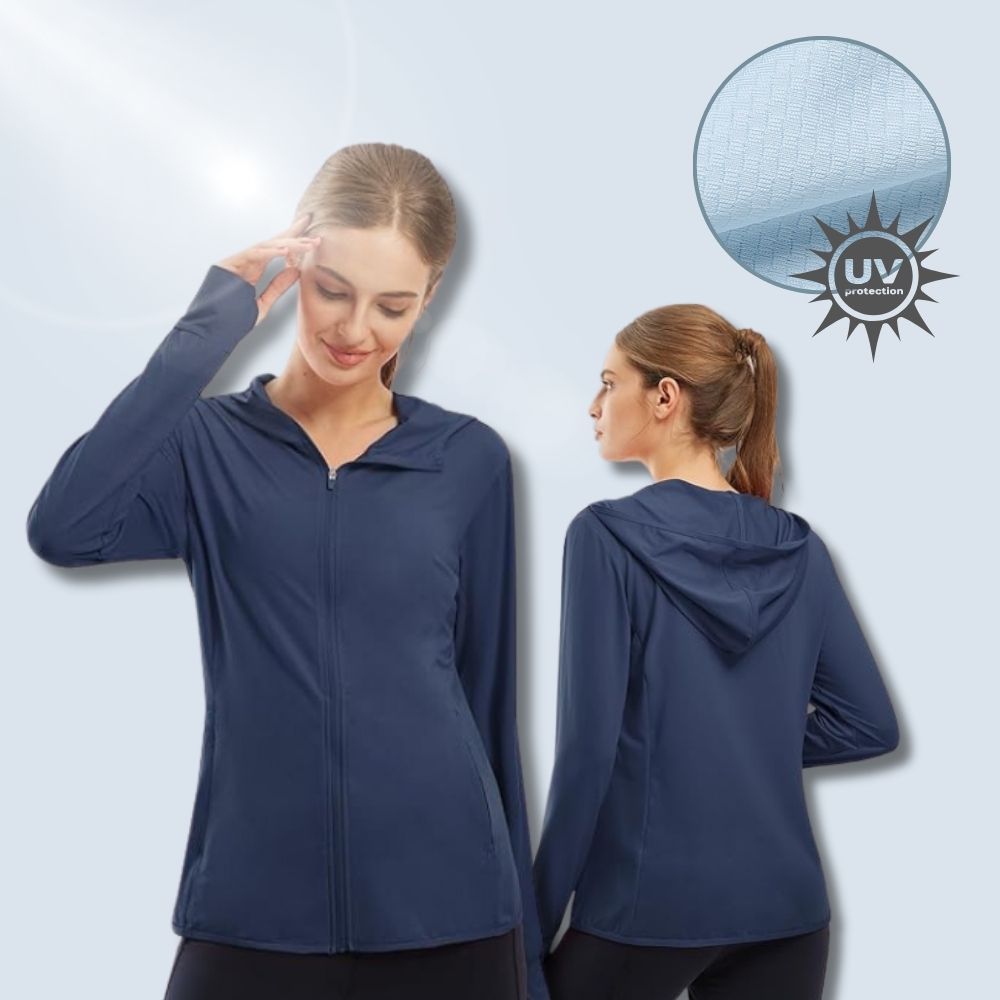 UPF50 Jacket UV Sun Protection Ice Silk Women Zip Up Hoodie Long Sleeve Outdoor Clothes Fishing ...