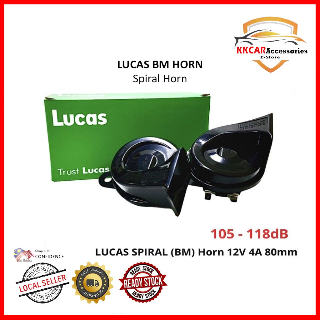 BM Horn Lucas 12 Voltage Good Quality (For Perodua Proton Toyota Nissan ...