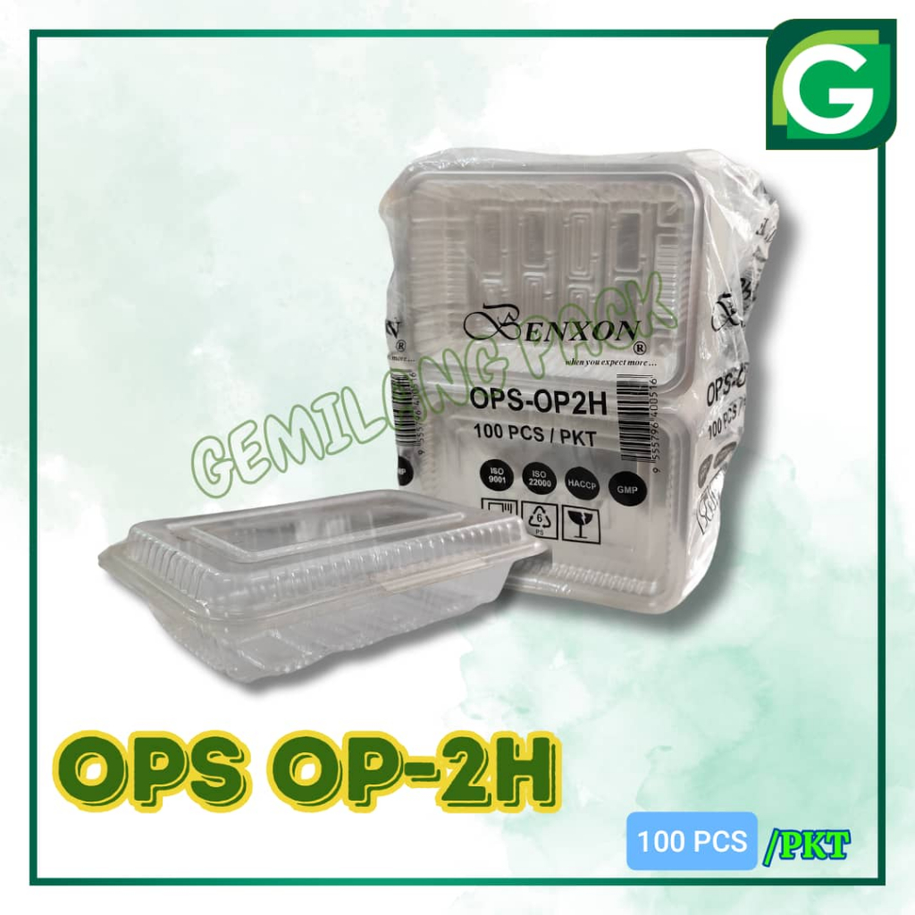 OPS-OP2H PLASTIC TRAY / Bekas Kuih BENXON OPS Box OP2H 100pcs | Shopee ...