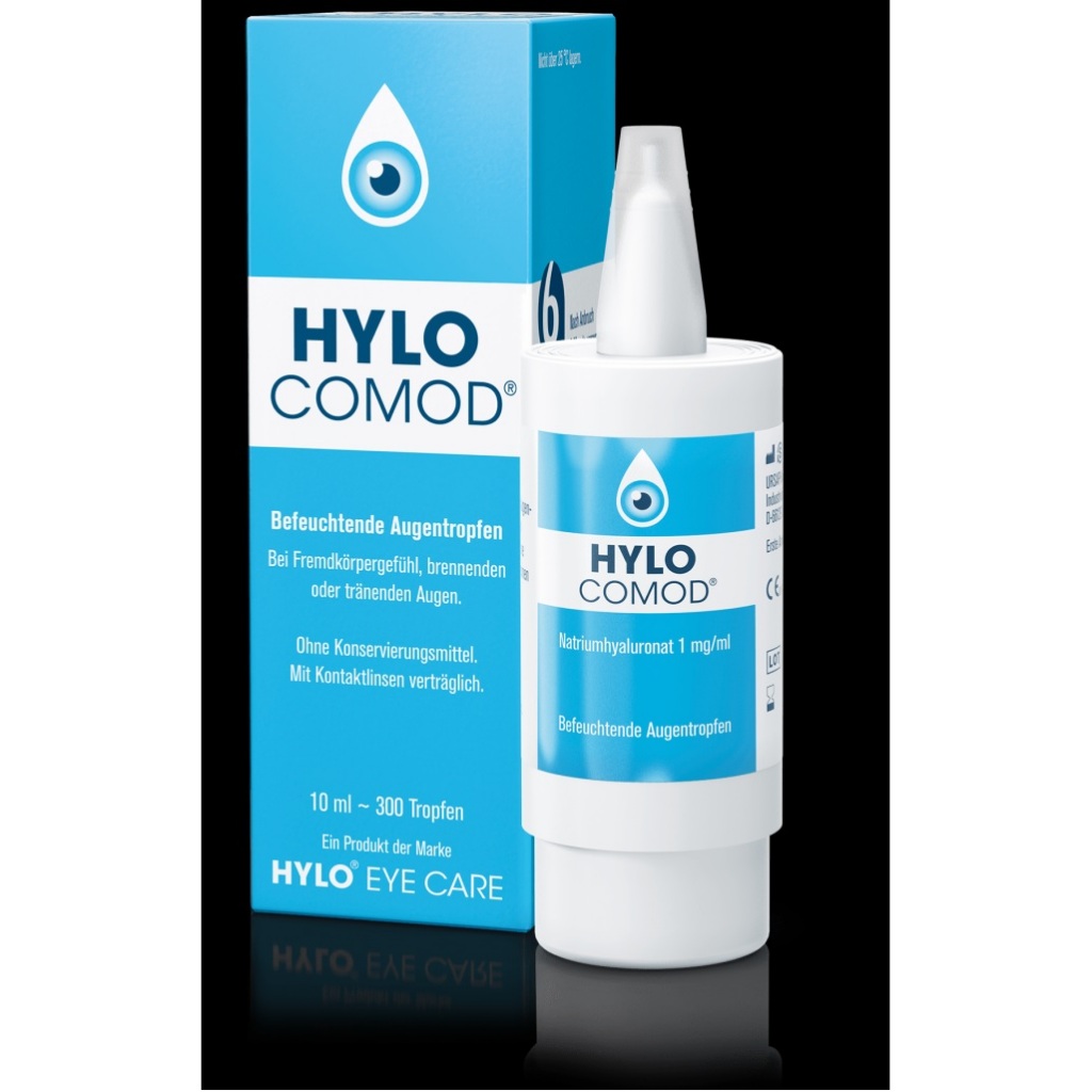 HYLO COMOD®.01% sodium hyaluronate - lubricating eye drops 10 ml, EXP ...
