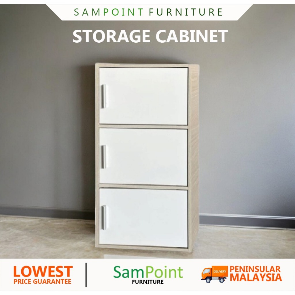 🔥READY STOCK🔥SamPoint 5 Tier File Cabinet Almari Buku 3 Pintu Storage ...