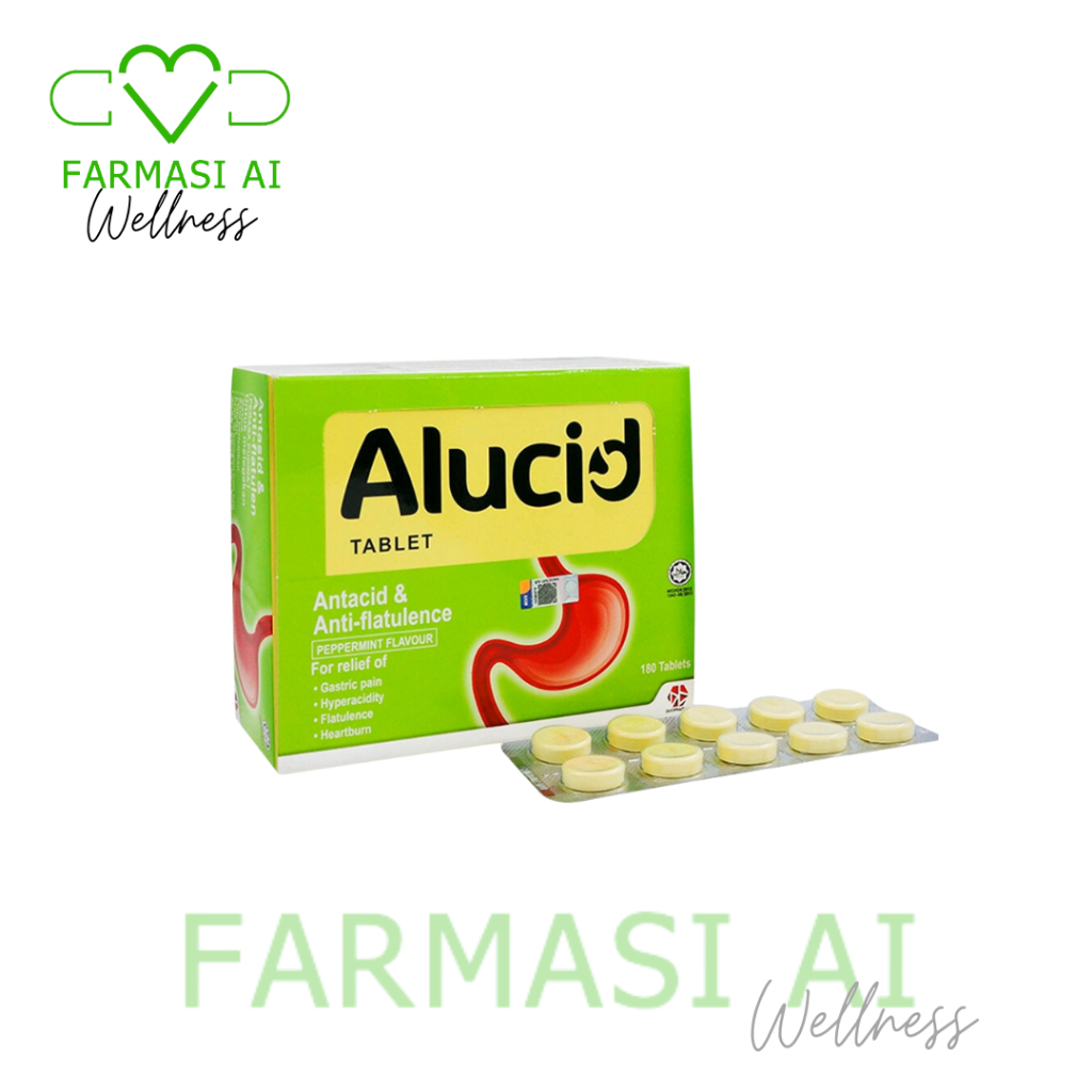 Alucid Antacid Tablet 10s (1 strip) (Exp Date: 02/2025) | Shopee Malaysia