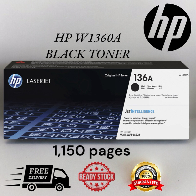 HP W1360A 1360A 136A Original Laserjet Toner Cartridge | Shopee Malaysia