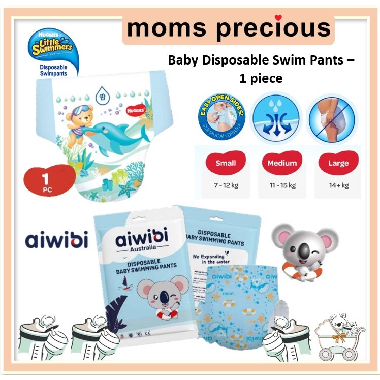 Huggies Little Swimmers / Aiwibi Disposable Baby Swim Pants (1 pc ...