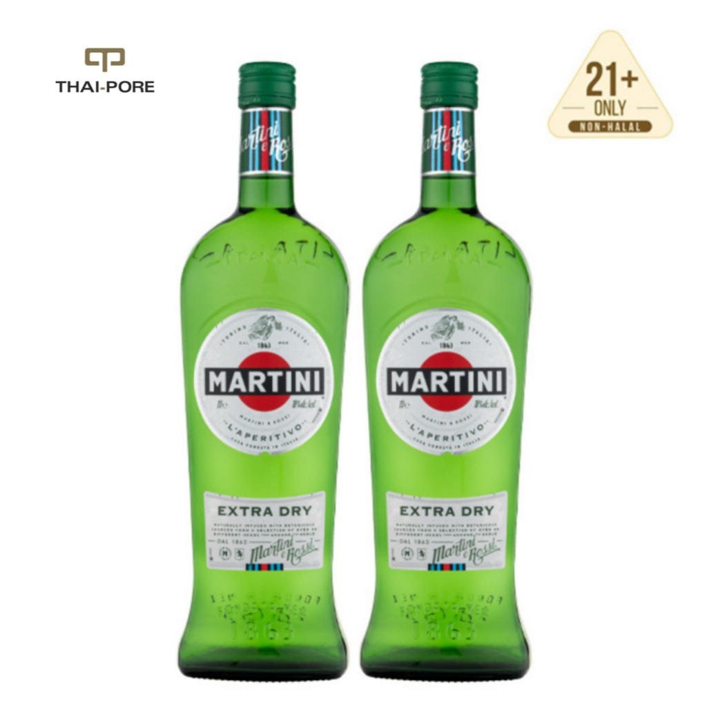 [Twin Pack Bundle] Martini Extra Dry Vermouth ( 2 Bottles x 1L ...