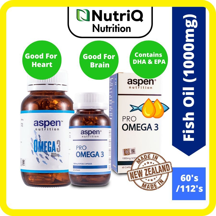 Omega 3 Fish Oil Supplement 1000mg Aspen Pro Omega 3 High DHA 60 ...