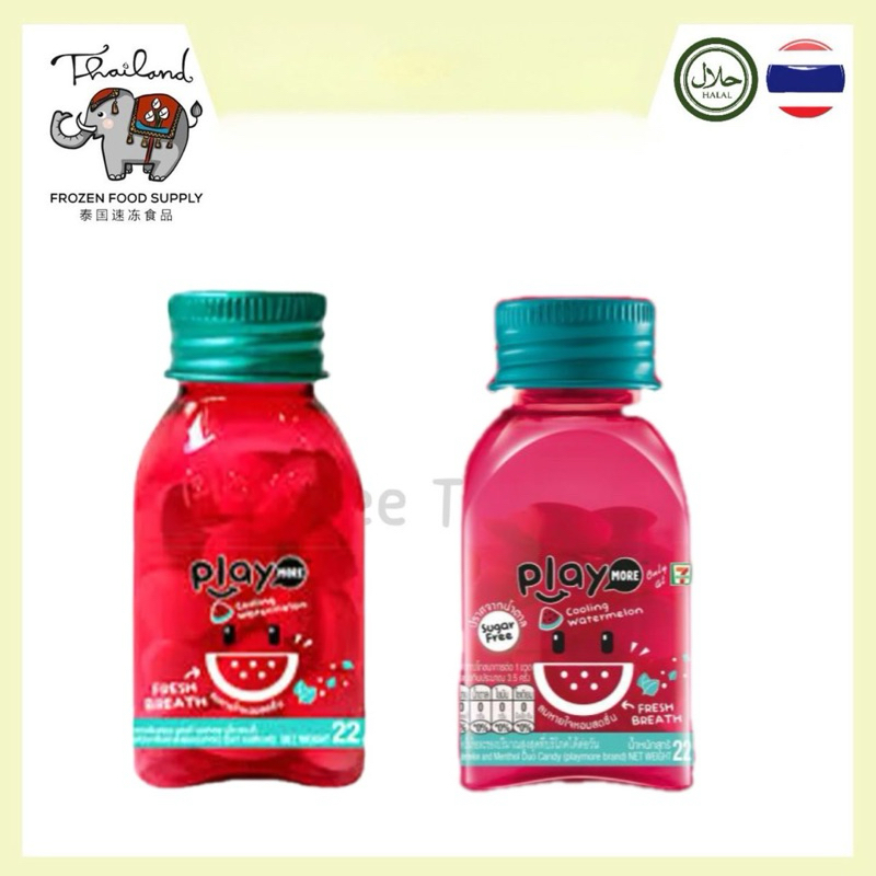 🇹🇭Thailand 7-Eleven Famous Sugar !! PLAY MORE CANDY 22g 🍉🍇🍀 All Flavors ...