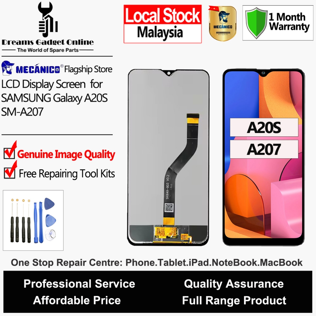 LCD Display Touch Screen Digitizer Full Set for Samsung Galaxy A20S SM ...