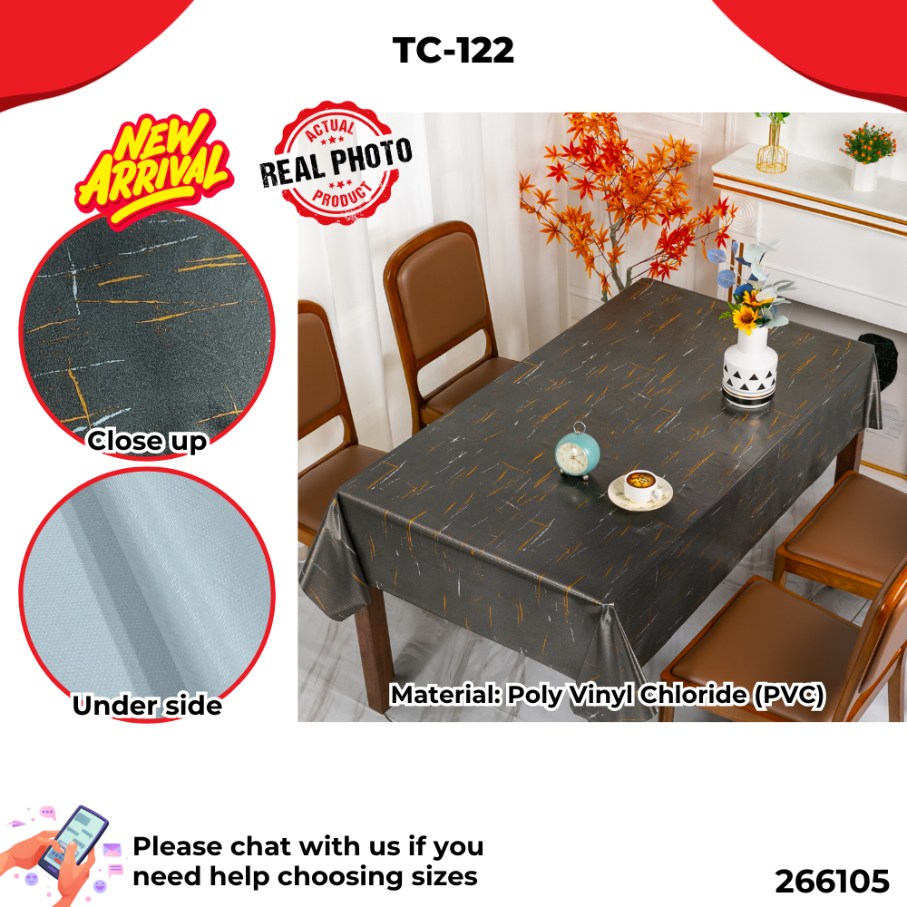 SUPERSAVE Table Cover Table Cloth Alas Meja Tebal Lapik Meja PVC Table ...