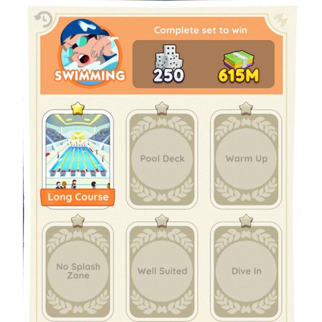 Monopoly Go! Set 4/23 Swimming sticker for sale digital | Shopee Malaysia