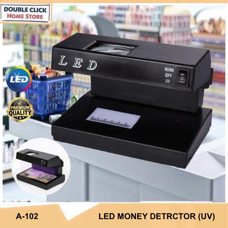 LED Counterfeit Money Detector Bank Note Detector UV Watermark ...