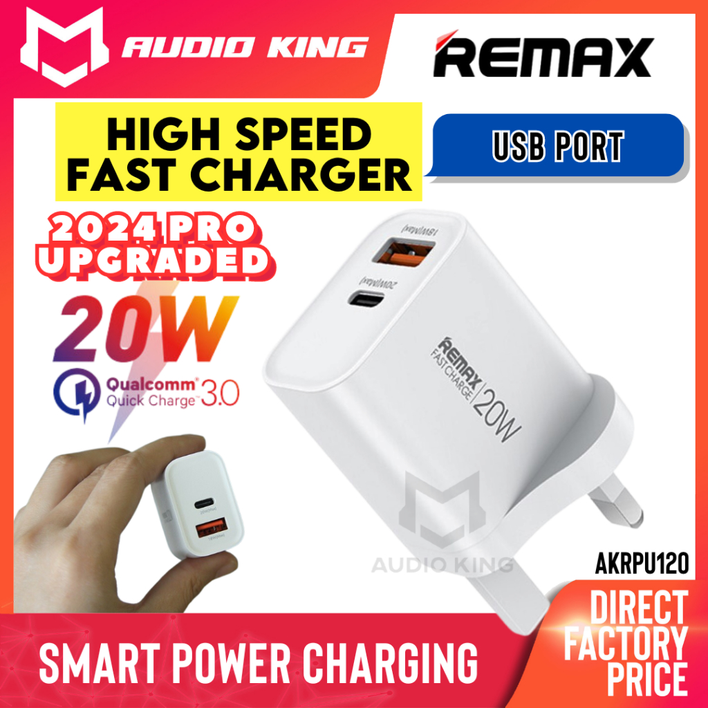 REMAX Fast Charging Type C 20W Portable PD Charger Adapter USB Chager ...