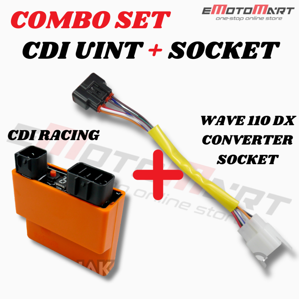 COMBO SET HONDA WAVE 110 DX CDI CONVERTER SOCKET + CDI RACING UNIT # ...