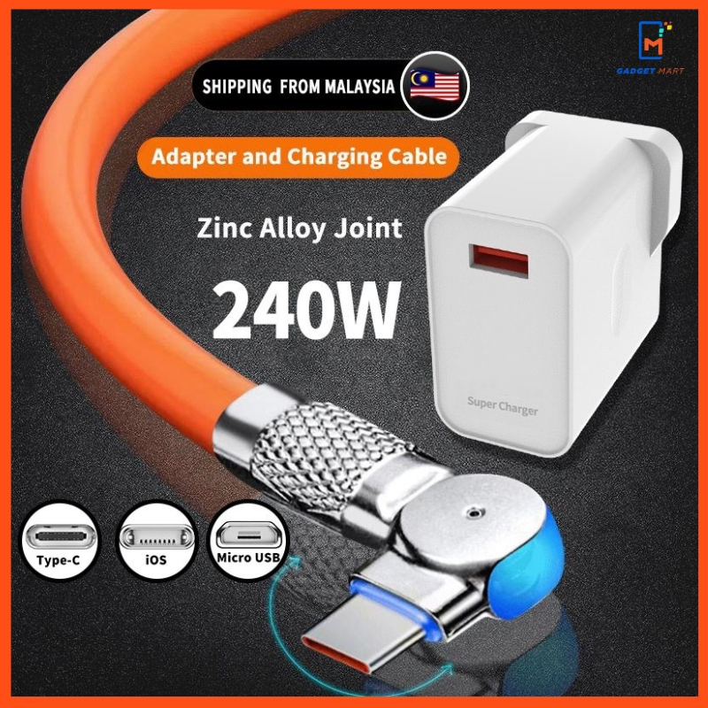 Fast Charger 120W Type C cable for android Micro USB iOS fast Charging ...