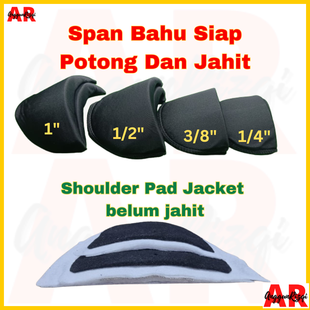 12pasang Span Bahu Siap Jahit-Shoulder Pad-1dozen Span Baju | Shopee ...