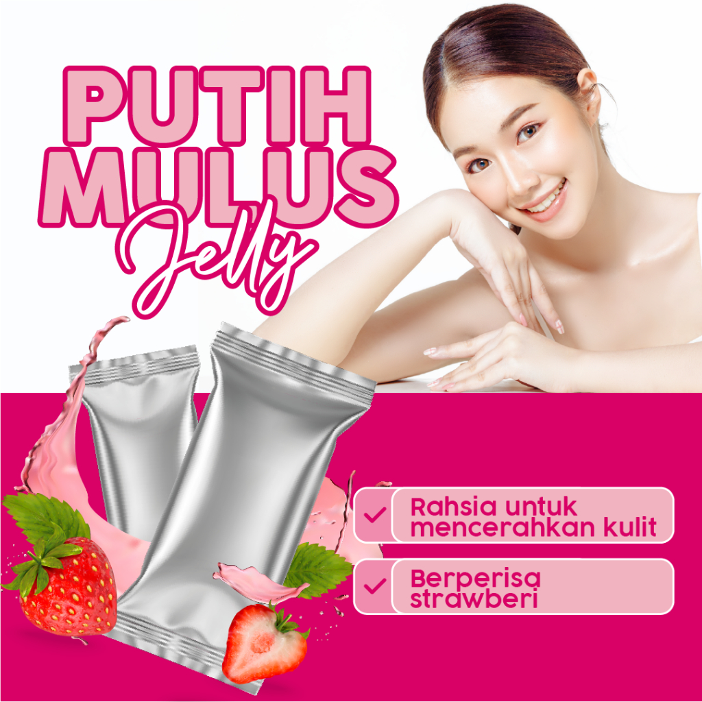PUTIH MULUS JELLY Whitening Jelly Berperisa Strawberry Booster ...
