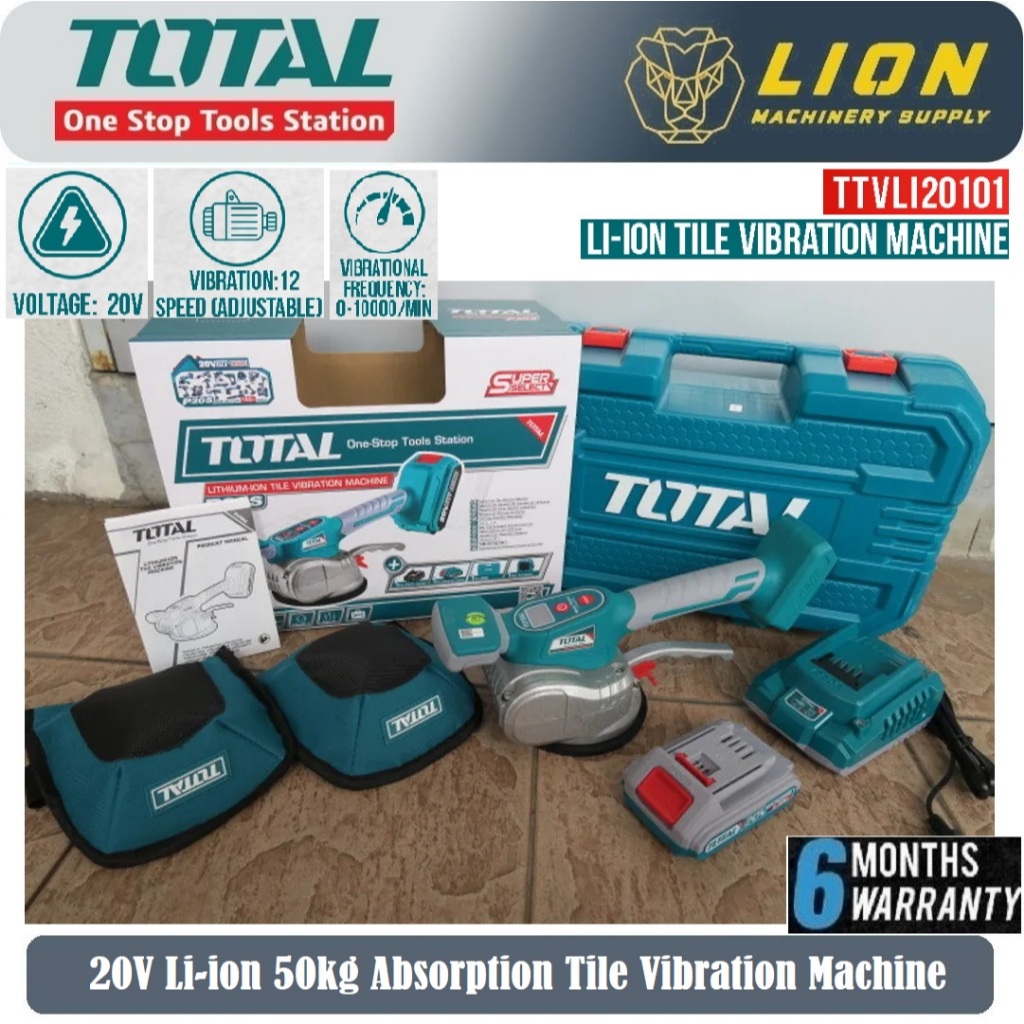 Total 20V Li-ion 50kg Absorption Tile Vibration Machine TTVLI20101 ...