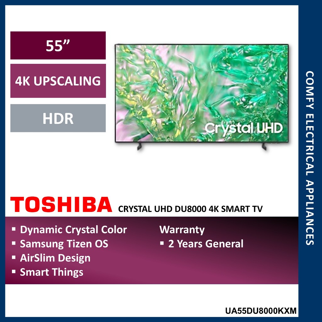 SAMSUNG Crystal UHD DU7000 / DU8000 4K Smart TV (2024) 50"/ 55" UA50DU7000KXXM / UA55DU7000KXXM ...