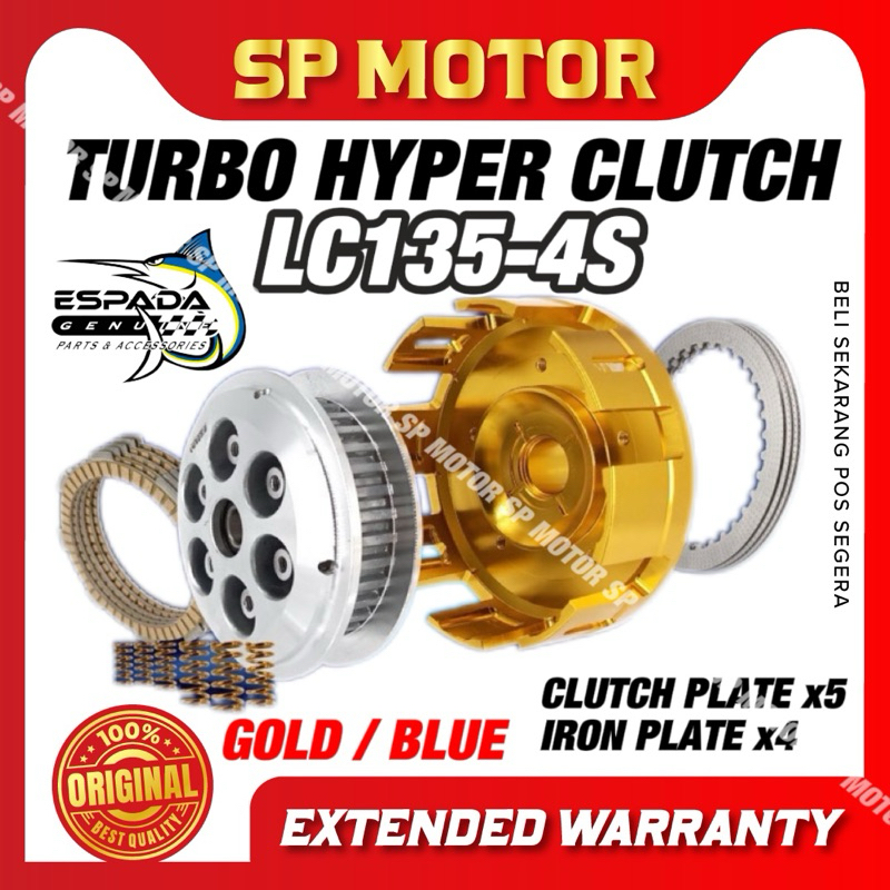 ESPADA HYPER CLUTCH LC135 4S FULL SET CNC SIAP CLUTCH PLATE SPRING TURBO CLUTCH RACING CNC ...