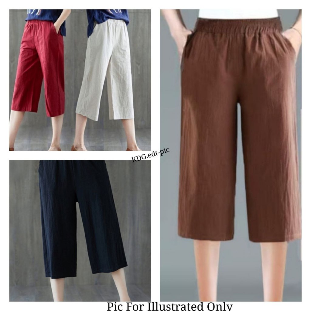 SELUAR 3 SUKU PINGGANG GETAH (SELUAR PENDEK BUNDLE) | Shopee Malaysia