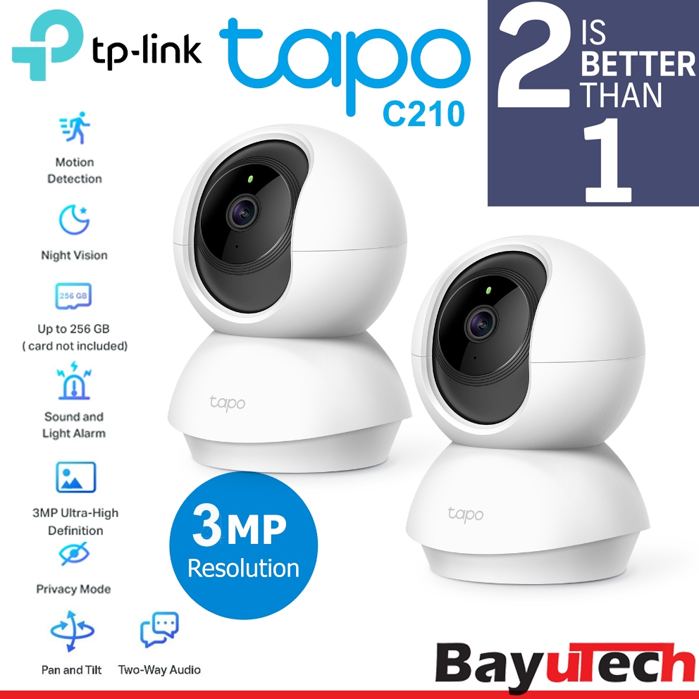 [Ready Stock] TP-Link Tapo C110 / C210 3MP Full HD Pan / Tilt Wireless WiFi CCTV Home Security ...