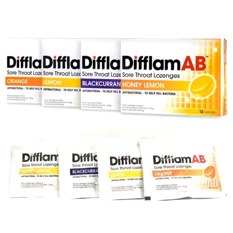 Difflam AB (Lemon/ Honey lemon/ Orange/ Blackcurrant)/ Hextra Sore ...