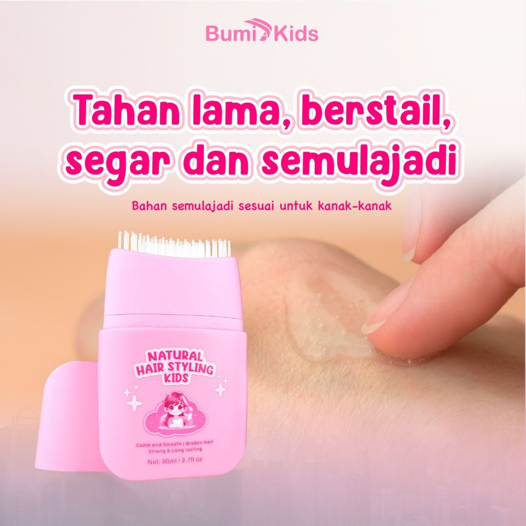 NATURAL HAIR STYLING KIDS - Sikat dan Gel Rambut Kanak-Kanak 2 Dalam 1 ...