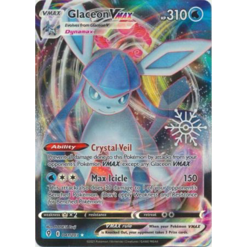 Glaceon VMAX - 041/203 - Pokemon Countdown Calendar Promo Pokemon Promo ...