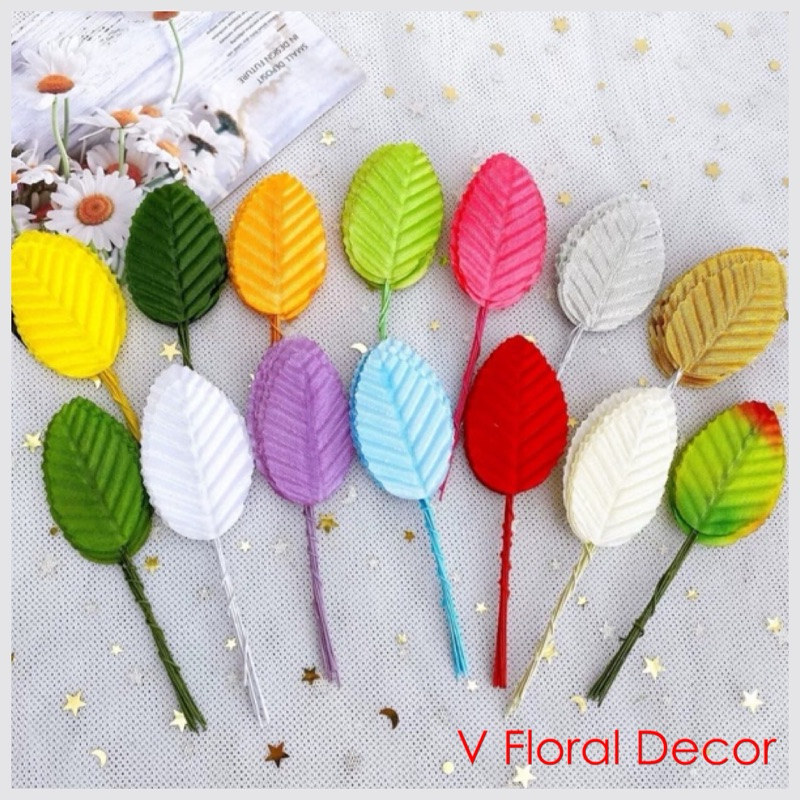 Daun Rose/Artificial Flower Leaf/DIY Handmade Gift Scrapbooking Craft ...