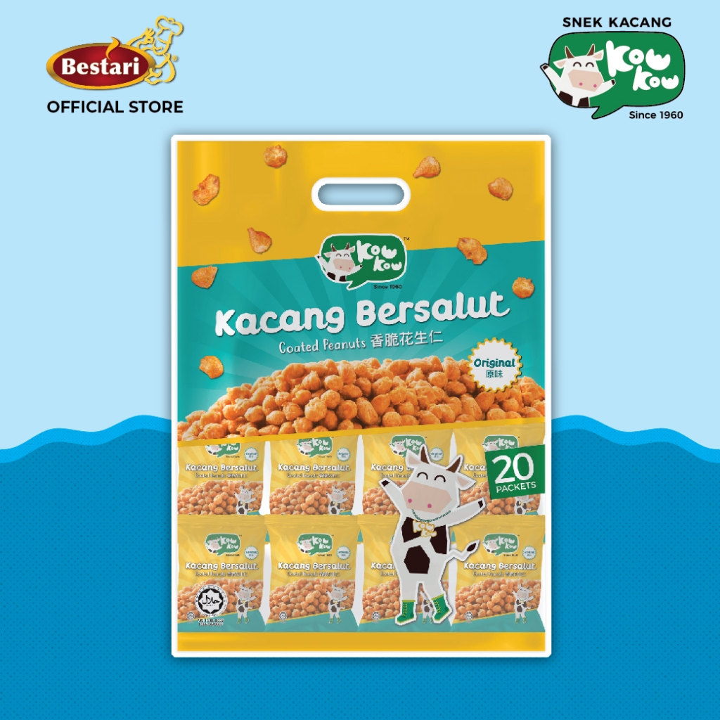 (READY STOCK) Kow Kow Crispy Coated Peanuts 15 gm x 20 pkts - Original ...