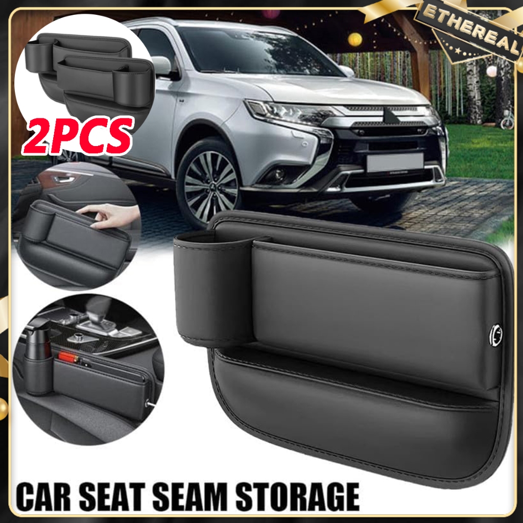 2PCS Car Seat Gap Storage Bag with Cup Holder Multifunction Car Seat ...